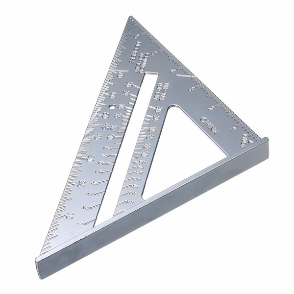 1pc New Silver Triangle Ruler Square Speed Carpenter Framing Measuring ...