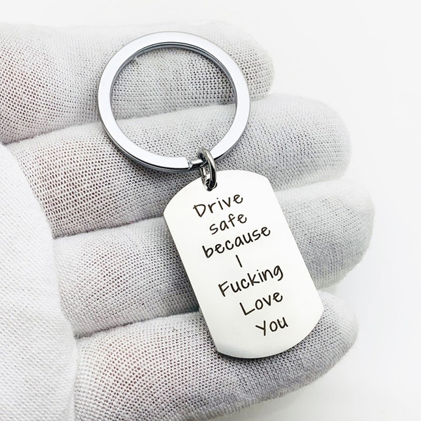 Drive Safe Keychain, New Driver Keychain, Keychain to Son from Dad ...