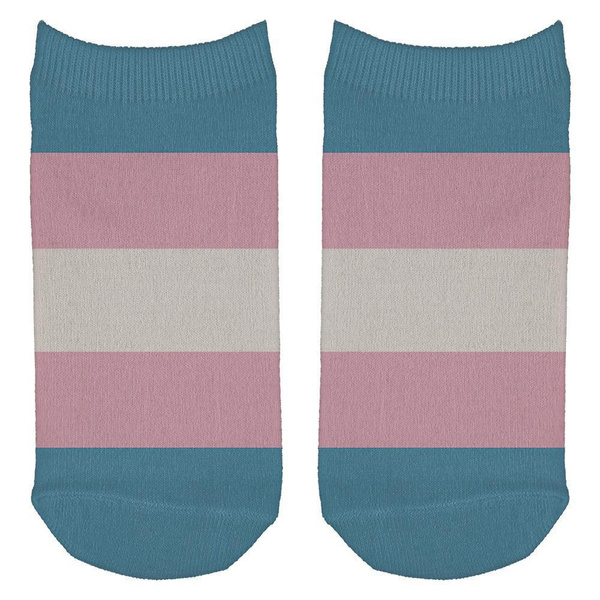 LGBT Transgender Pride Flag All Over Adult Ankle Socks | Wish