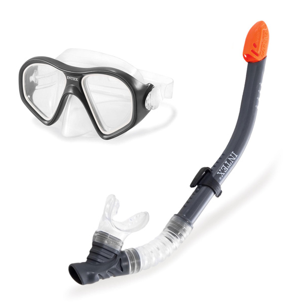 Intex Reef Rider Diving Mask and Easy Flow Snorkel Set for Ages 14 ...