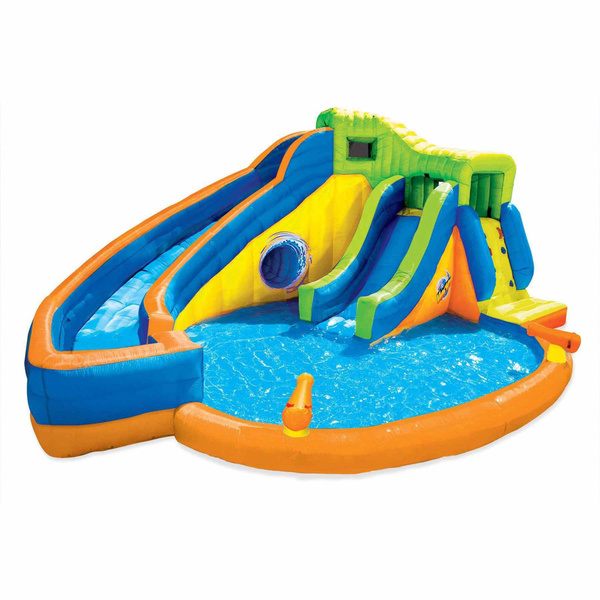 Banzai Pipeline Twist Kids Inflatable Backyard Waterpark Activity Play ...