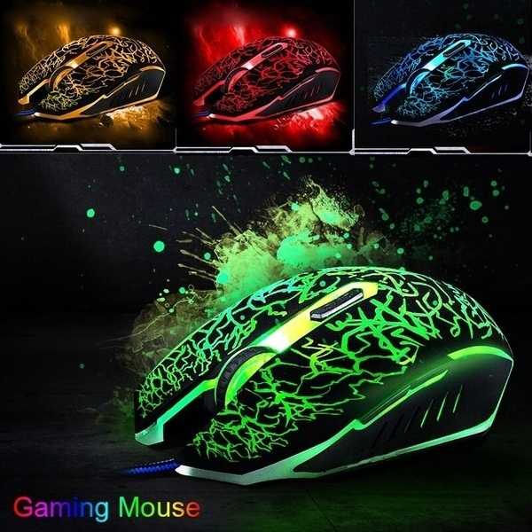 Professional Colorful Backlight 4000DPI Optical Wired Gaming Mouse Hot ...