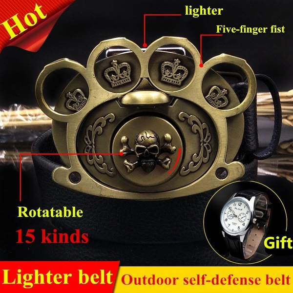 15 Kinds Juvenile Lighter Self-defense Belt Men's Trend Personality ...