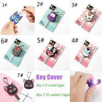 LED Cute Cartoon Animal Silicone Key Caps Head Covers Captor Keys Case ...