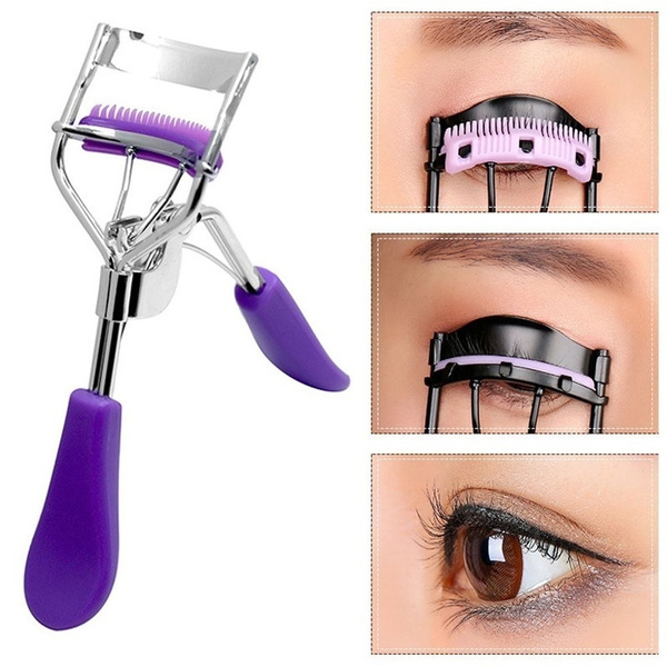 New Cosmetic Beauty Big Eye Curling Eyelash Clip with Combs Stainless ...