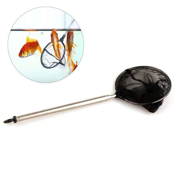 Aquarium Net 3 inch Small Fish Net Stainless Extendable 8.5-19.5 inch ...