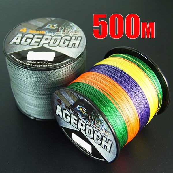 AGEPOCH Brand 500M/550Yards Multifilament PE Braided Fishing Line 6lb ...