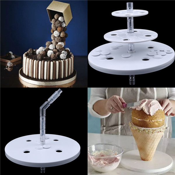 Round Cake Stand Cake Pouring Kit Cake Support Structure Frame Anti ...