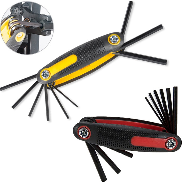 1Pcs Archery Folding 9 In1 Multifunction Hex Key Allen Key Combo Wrench ...