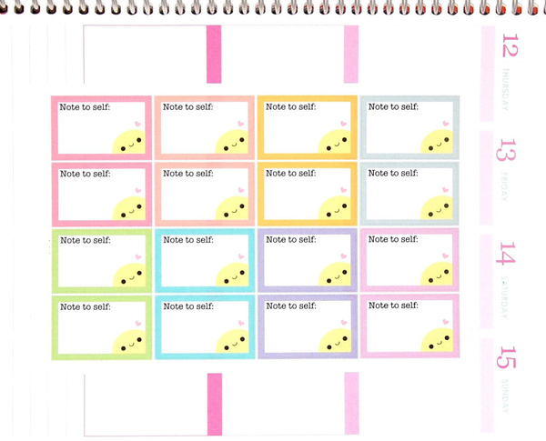 2019 New Happy Note To Self Reminder Half Box Stickers Life Planner ...