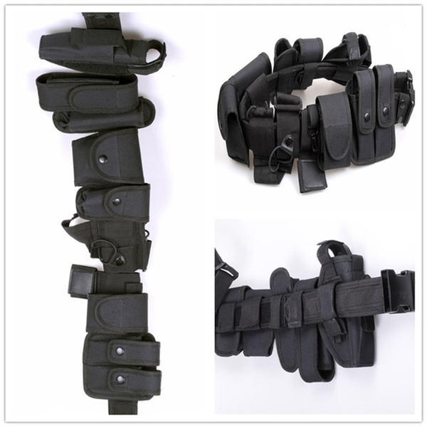 Black Multifunctional Security Belts Outdoor Tactical Military Training ...
