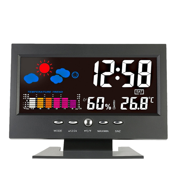 USB Power Weather Station Alarm Clock Hygrometer Termometro Digital ...