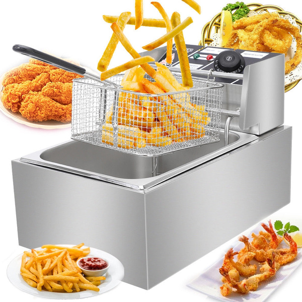 6L 2500W Electric Deep Fryer Commercial Restaurant Fast Food French Fry ...