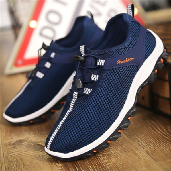 Men's Mesh Sneakers Wingtip Oxford Lightweight Breathable Walking Shoes ...