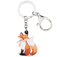 Acrylic Fox Key Chains Ring Keychains Keyring For Women Girls Bag Purse ...