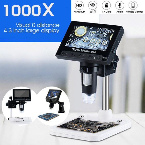 1000XMetal Lift Digital Microscope 1000X USB 4.3" HD LCD 5MP Microscope ...