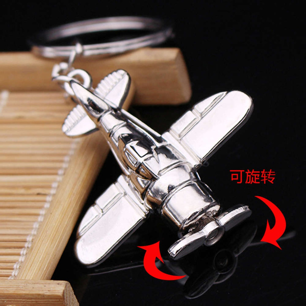 1PCS Creative Keychain Metal Naval Fighter Aircraft Model Aviation Air ...