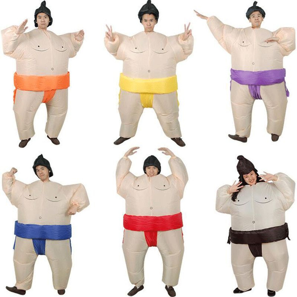 Funny Sumo Inflatable Costume Adult Wrestling Costume Wrestler Suit ...