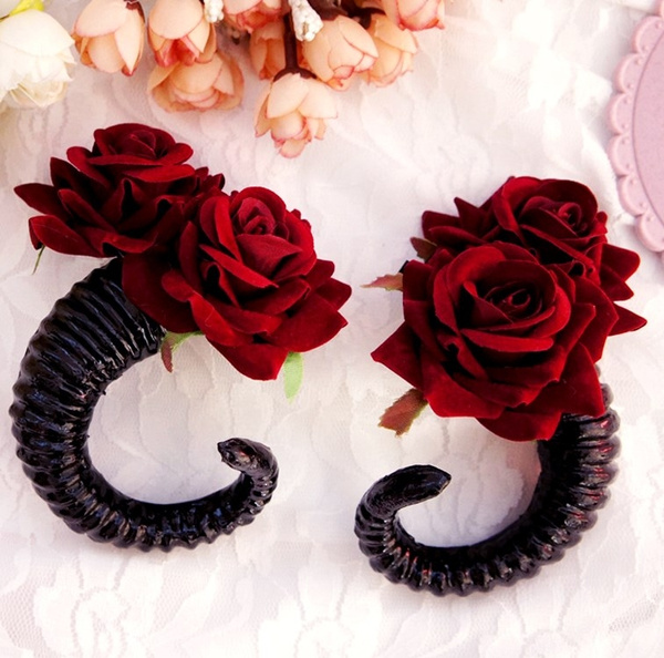 Handmade Devil Horn Lolita Aesthetic Gothic Vampire Sheep Horn Hair ...