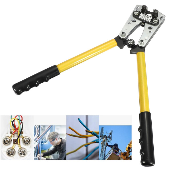 Wire Terminal Crimping Tool Cable Lug Crimper Hand Ratchet Terminal ...