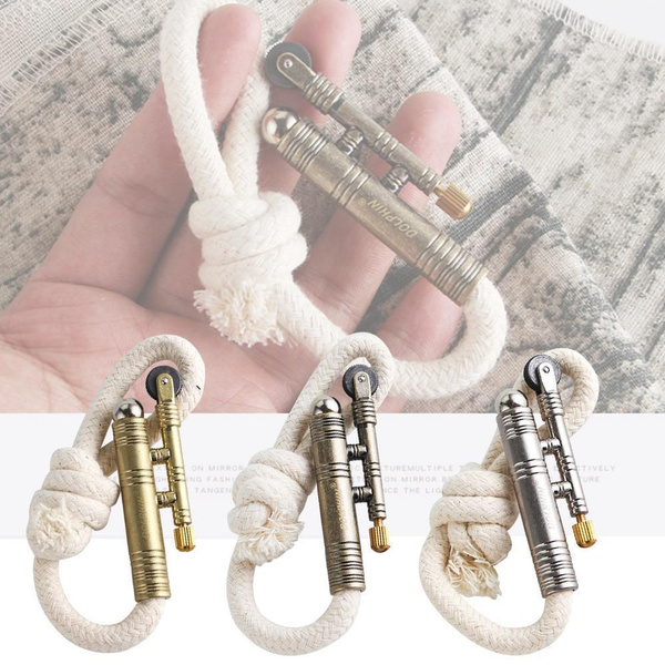 Vintage Retro lighter Rattlesnake Rope Velvet Metal Camping Trench ...
