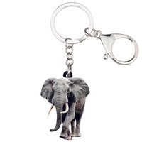 Acrylic Jungle Elephant Key Chains Ring Keychains Keyring Jewelry For ...