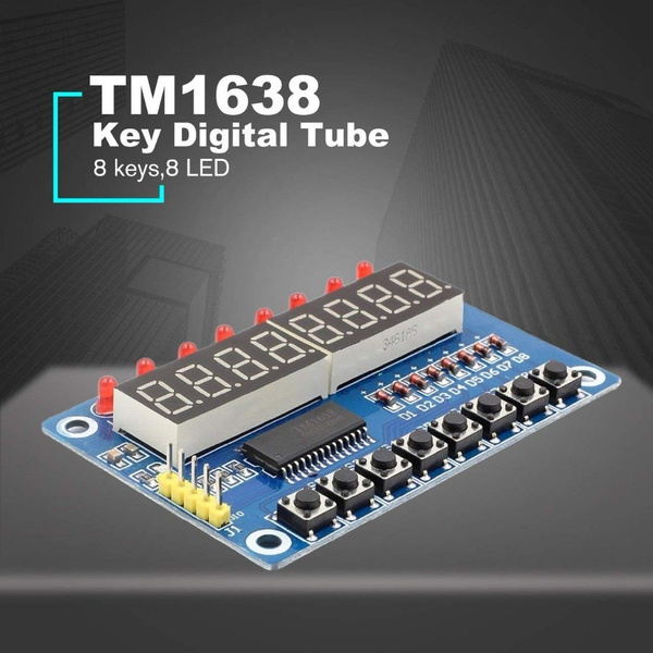 TM1638 Module Key Display For AVR Arduino New 8-Bit Digital LED Tube 8 ...