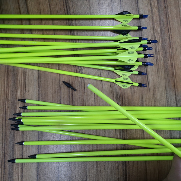 6/12pcs 30 inchs High Quality Yellow Carbon Arrow Yellow&Black Feather ...