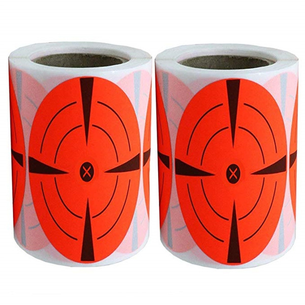 250pcs/roll 3" Targets Adhesive Shooting Targets red Self-Adhesive 3 ...