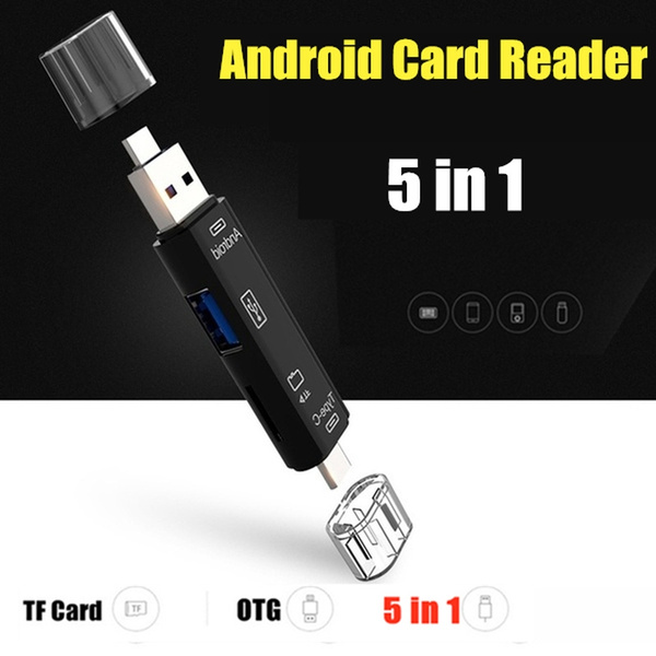 1PC Universal Support Type-C 5-in-1 OTG Card Reader for Android Phone ...
