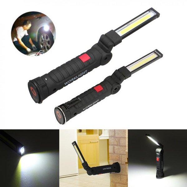 COB+LED Rechargeable Magnetic Torch Flexible Inspection Lamp Cordless ...