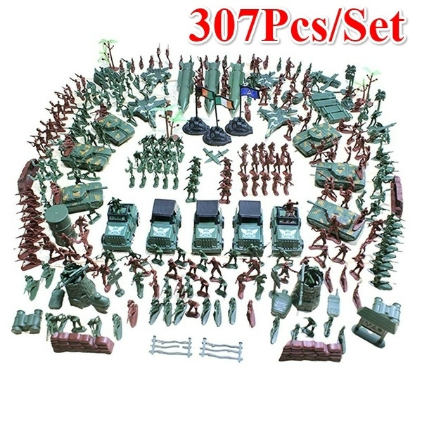 307pcs/Set Military Model Playset Toy Soldier Army Men 4cm Action ...