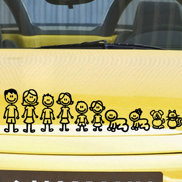 Custom Family Member Viny Decal Car Stick Figure DIY Adhesive Window ...