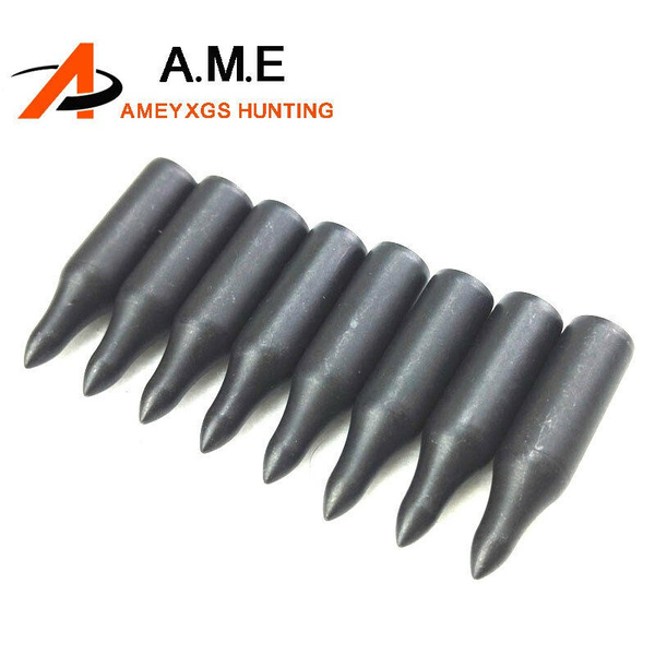 12pcs 5/16" Archery Field Points Arrow Practice Tips Glue on Arrowheads ...