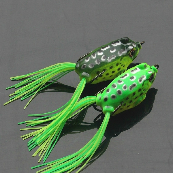 Soft Toad Frogs Bass Fishing Lure Hollow Body Topwater Frogs Fishing ...