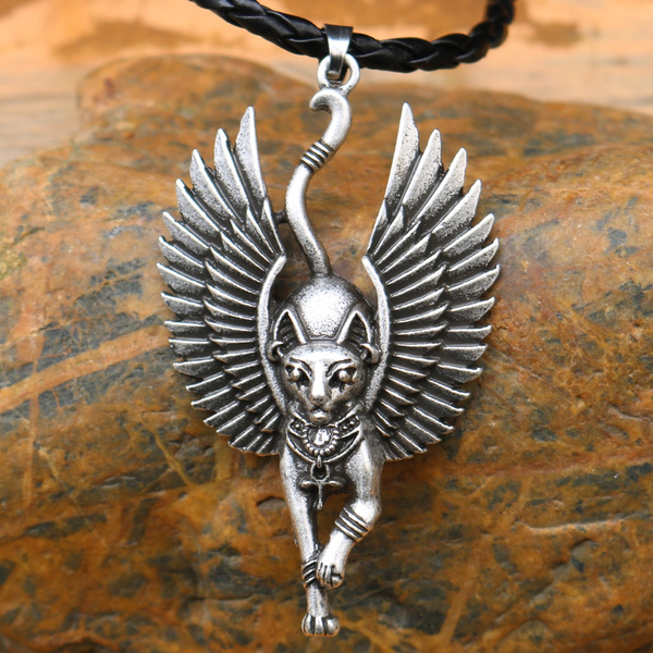 1pcs Cat Bastet necklace Ancient Egyptian Bastet Statue Egyptian Sphinx ...