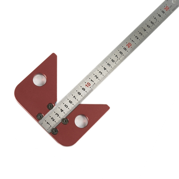 45 Degrees Angle Line Caliber Ruler Wood Measuring Tool Woodworking ...