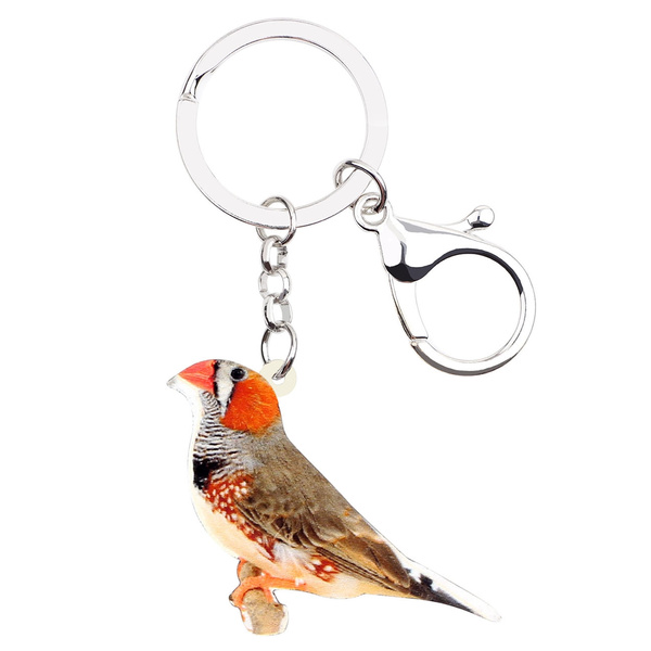 Acrylic Parrot Bird Key Chains Ring Keychains Animal Jewelry For Women ...
