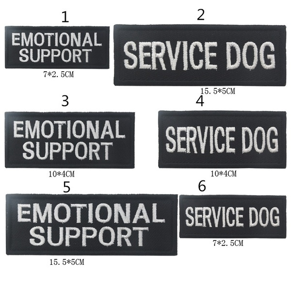 SERVICE DOG/EMOTIONAL SUPPORT Patches with Hook Backing Vests ...