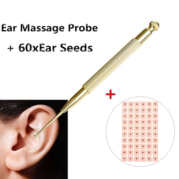 1X Brass Ear Acupuncture Point Massage Probe Auricular Detection Pen ...