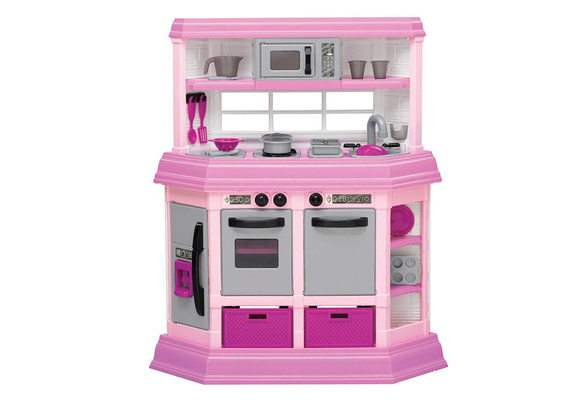 American Plastic Toys Custom Kitchen Pretend Play Toy Set for Kids Pink Wish