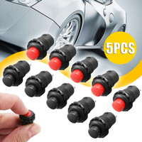 5pcs Black/Red 12V Car Dash Off-On Momentary Push Button Switch Horn ...