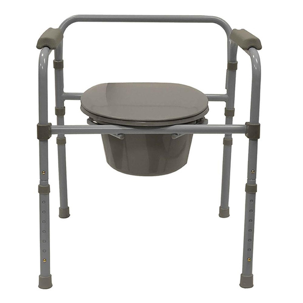 Bios Living Adjustable Deluxe Commode Portable Toilet with Padded Arm ...