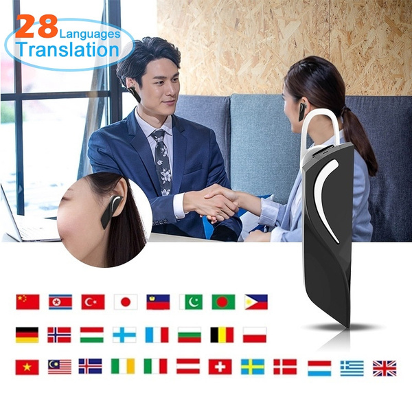 Intelligent Voice Translation Earphone 28-Language Translator Bluetooth ...