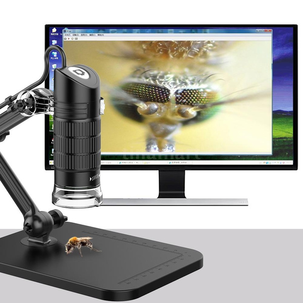 Portable USB2.0 Digital Microscope, 1000X Electronic Endoscope 8 LED 2 ...