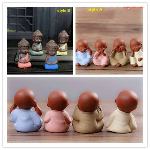 Small Buddha Statue Monk Figurine Tathagata India Yoga Mandala Buddha ...