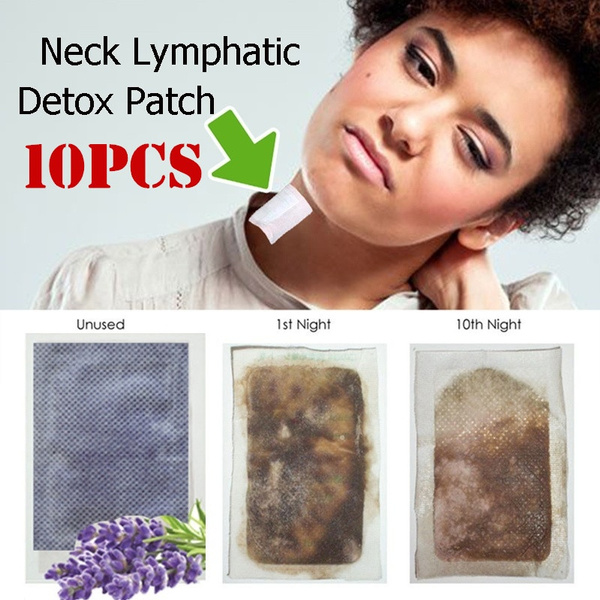 10 Patches/Box Nutrispot Neck Lymphatic Detox Patch Anti-Swelling ...