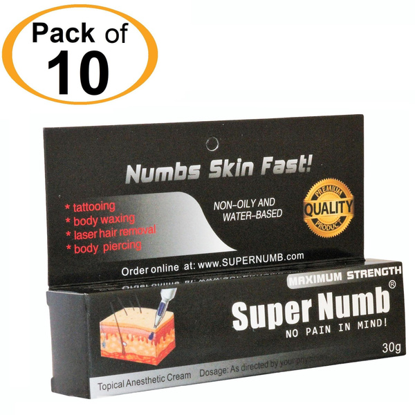 10pcs x 30g SUPER NUMB® Topical Numbing Cream Anesthetic Painless ...