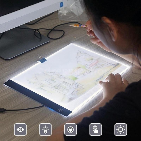 Adjustable Brightness A4 LED Writing Painting Light Box Tracing Board ...