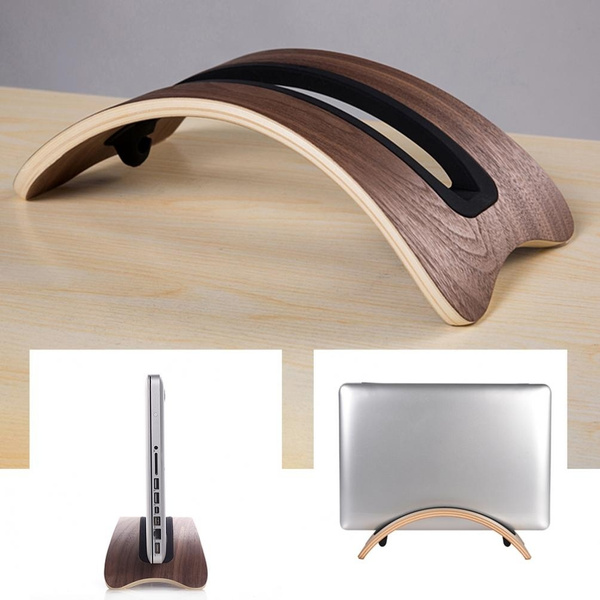 New Design Arch Wooden Desktop Laptop Stand Holder Vertical Bracket ...